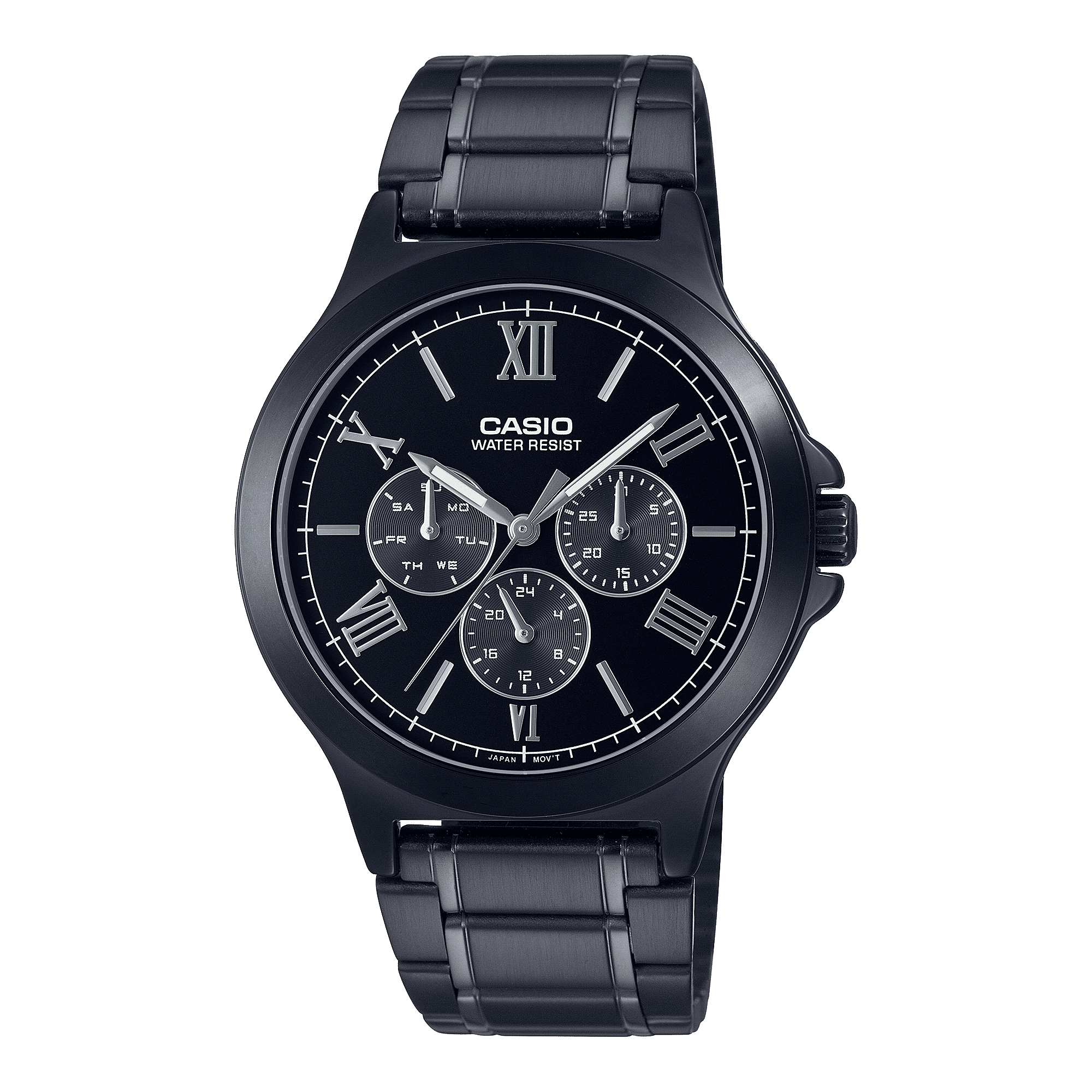 CASIO MTP-V300B-1AUDF Black IP Analog Mens Watch – casiostore.bhawar.com